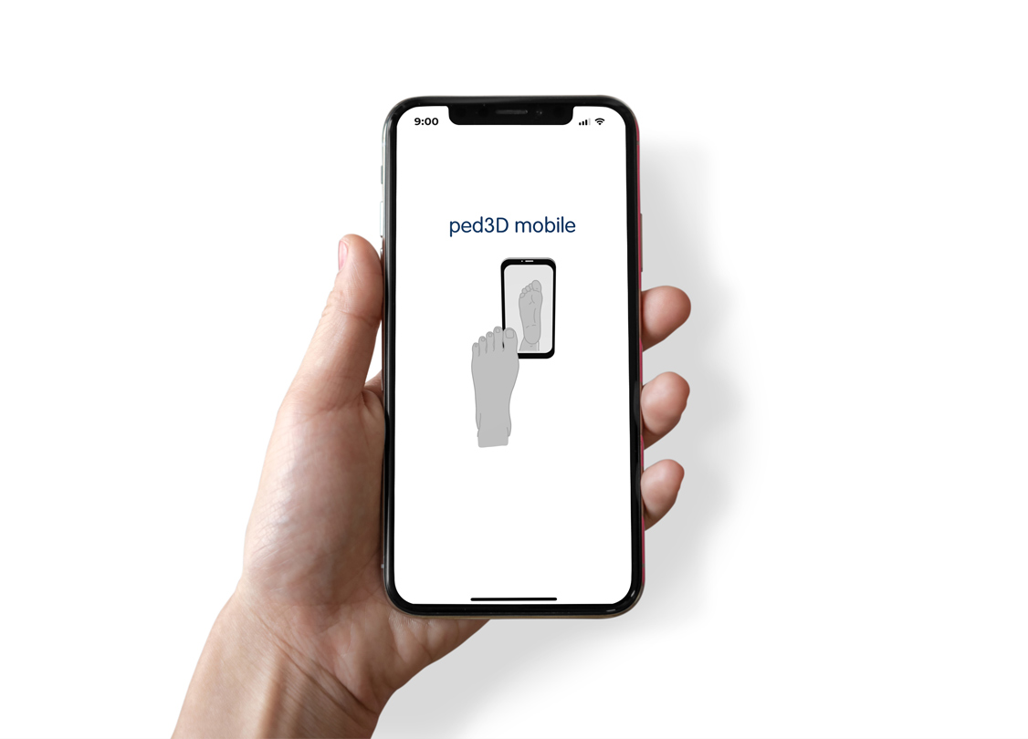 Smartphone App für iPhone - pedcad foot technology
