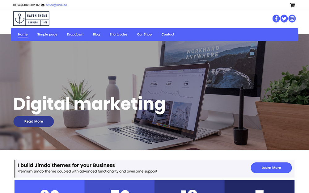 Responsive Jimdo themes - Official website